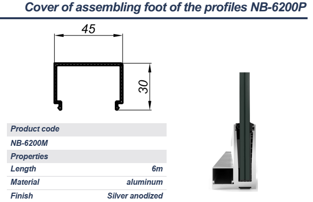 NB-6200P Top mounting profile
